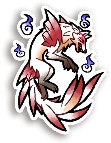 Download 58 Ninetails Original - Nine Tails Sticker PNG Image with No ...