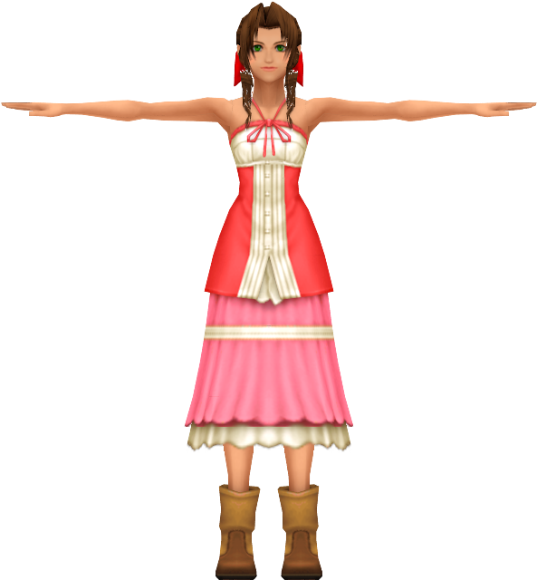 Download Download Zip Archive - Aerith Kingdom Hearts 2 PNG Image with ...