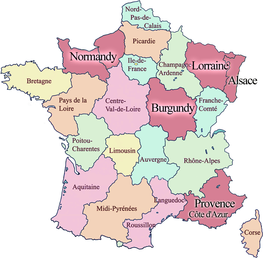 Regions Of France Map - France And Neighbouring Countries - Free ...