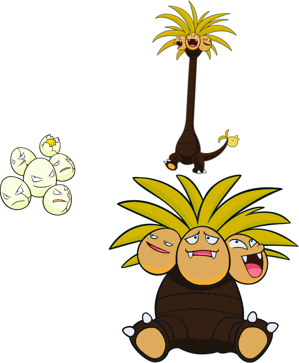 Download Clip Art Alternate Shinies Exeggcute And Alolan Exeggutor ...
