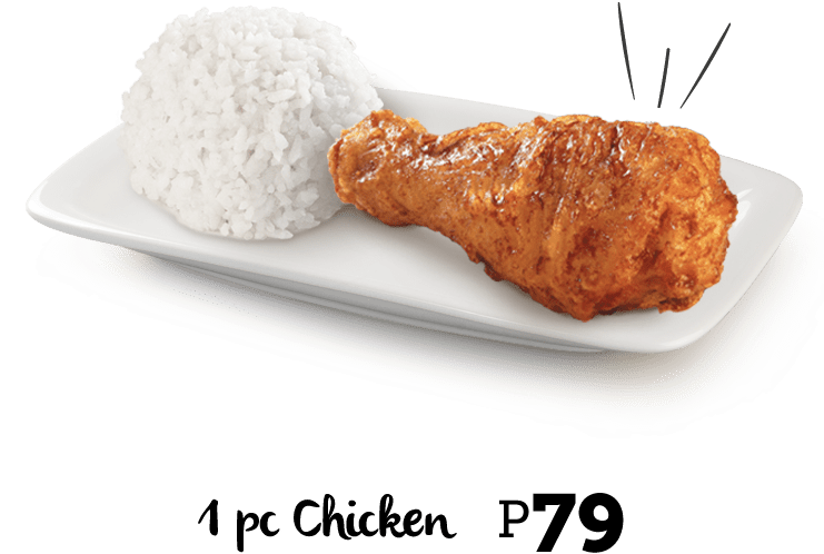 Download Bonchon 1 Pc Chicken - 1 Piece Chicken With Rice PNG Image ...