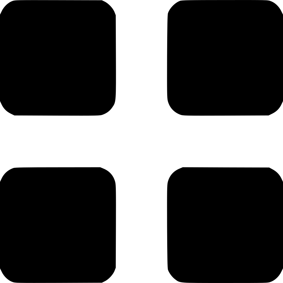 Menu Grid Apps Options Tool Comments - Four Square Icon Png - Free ...