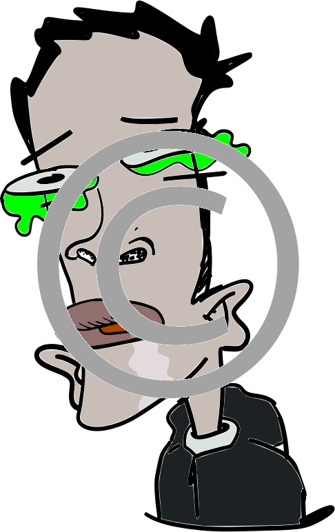 Man With Green Slime Under Eyes - Clip Art - Free Transparent PNG ...