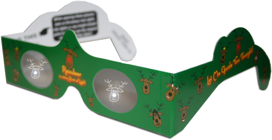 Reindeer - Holiday Specs - 3d Christmas Glasses - Free Transparent PNG ...