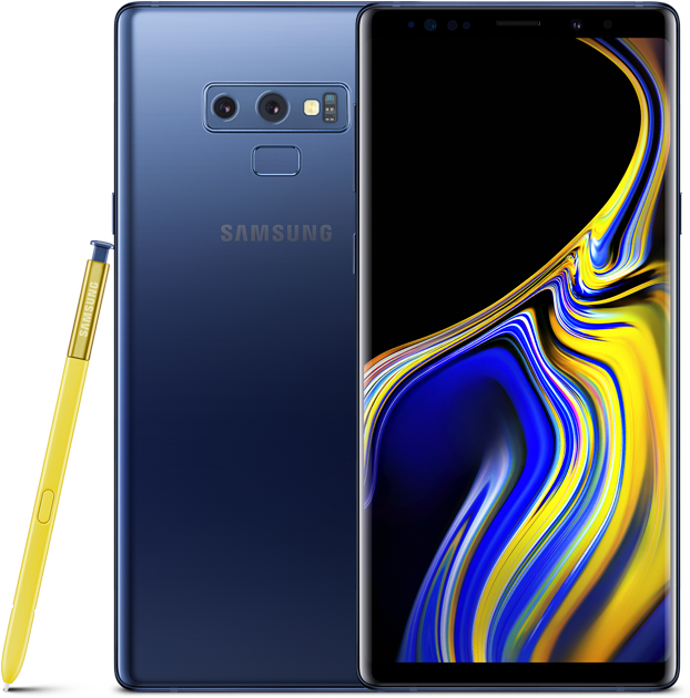 Download Two Ocean Blue Galaxy Note9s, One Seen From The Rear - Note 9 ...