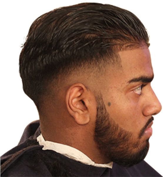 Download Slicked Back Undercut - Degraded Hair With Beard PNG Image ...