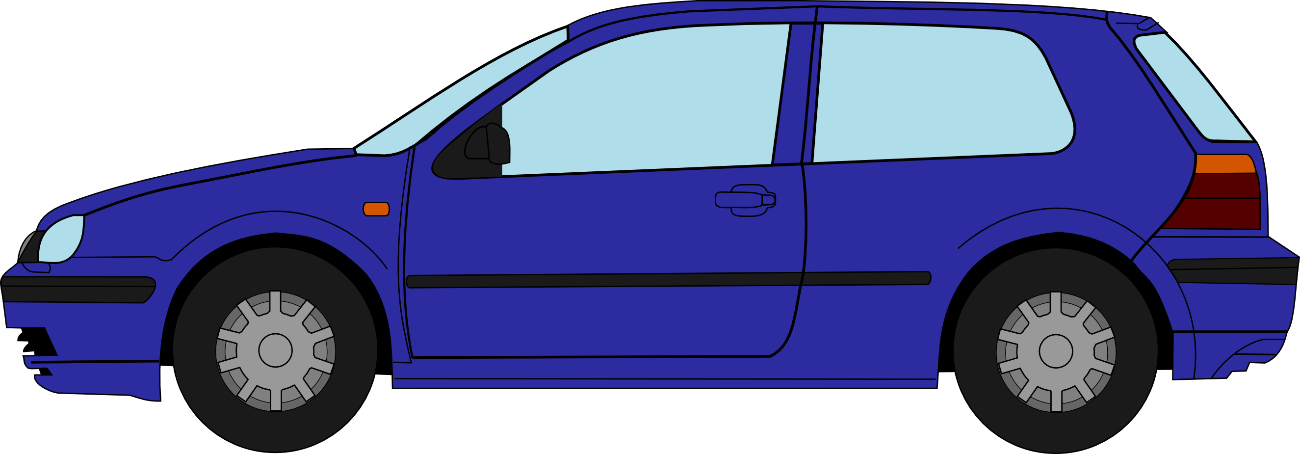 Download Vw Golf 4 Profile Drawing - Vw Golf 4 Drawing PNG Image with ...