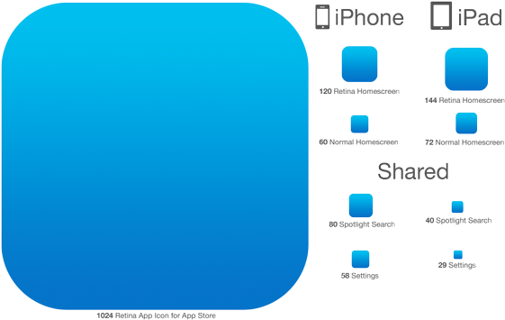 Ios 7 Icon Template - Transparent App Icon Template - Free Transparent ...