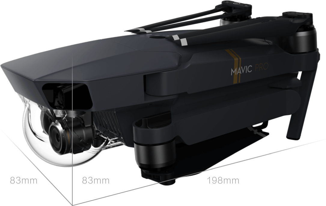 Download Dji Mavic Pro Folded Size - Drone Dimensions Of Mavic Pro PNG ...