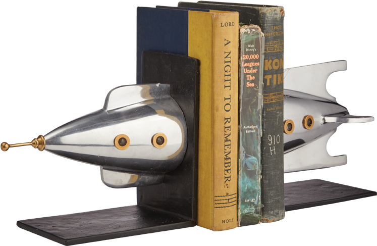Download Rocket Bookends Aluminum - Pendulux Rocket Bookends (set Of 2 ...