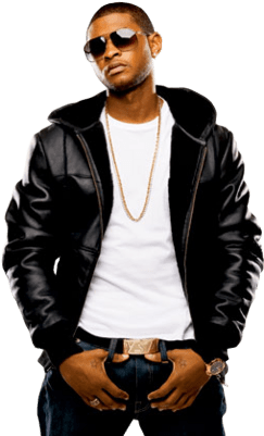 Download Usher Leather Jacket - Usher Transparent Background PNG Image ...