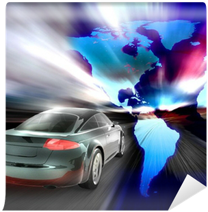 Fast Car Moving With Motion Blur Wall Mural • Pixers® - Car - Free ...