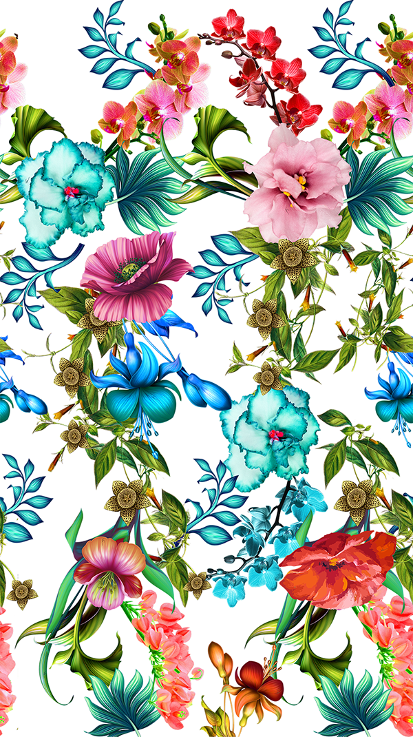 Floral Clipart Floral Print - Free Transparent PNG Download - PNGkey