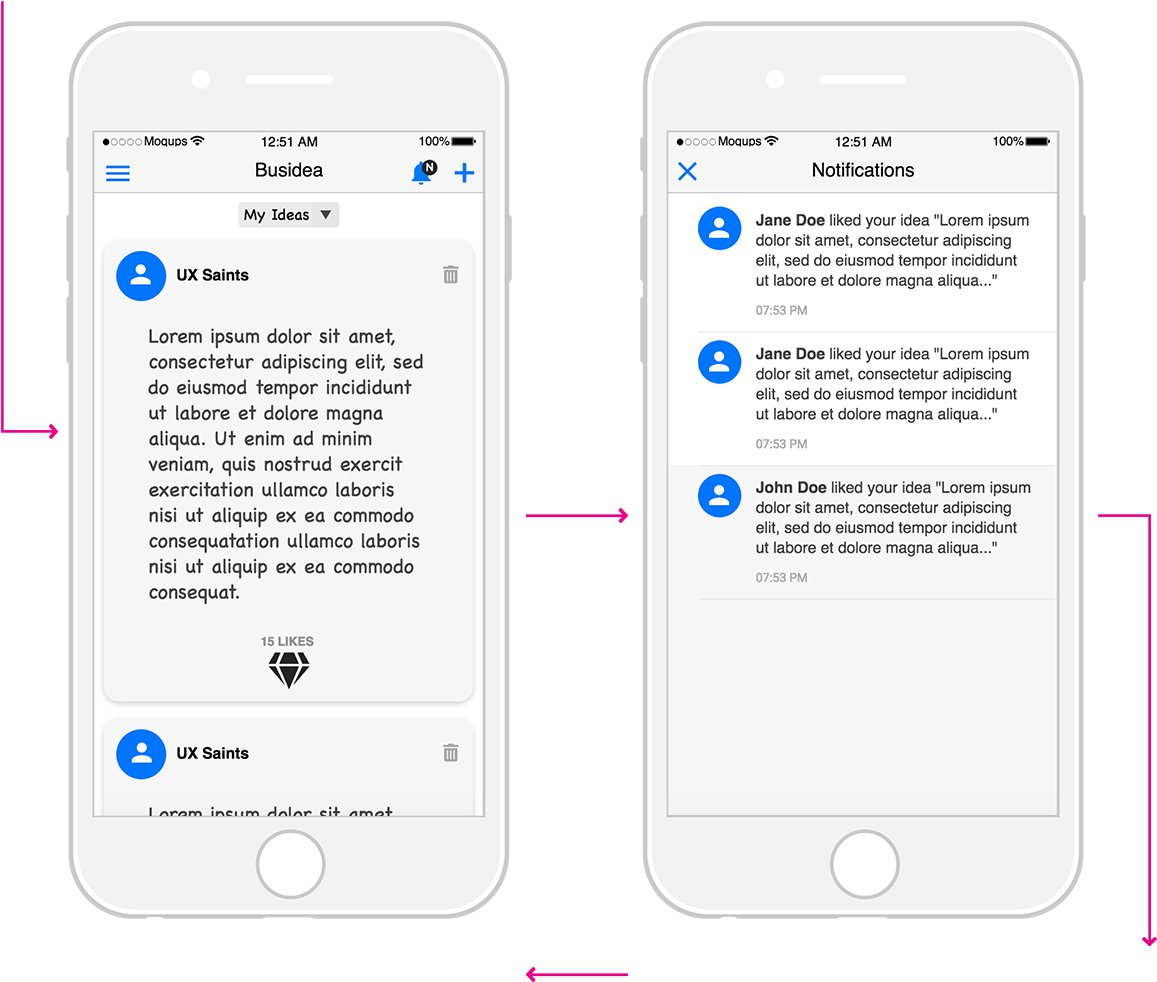 Mobile App Wireframe Notifications - Mobile App - Free Transparent PNG ...