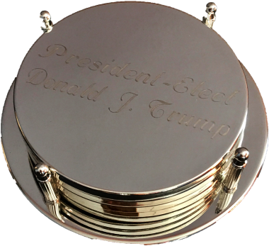 Download Limited Edition Engraved Trump Electoral Coasters - Locket PNG ...