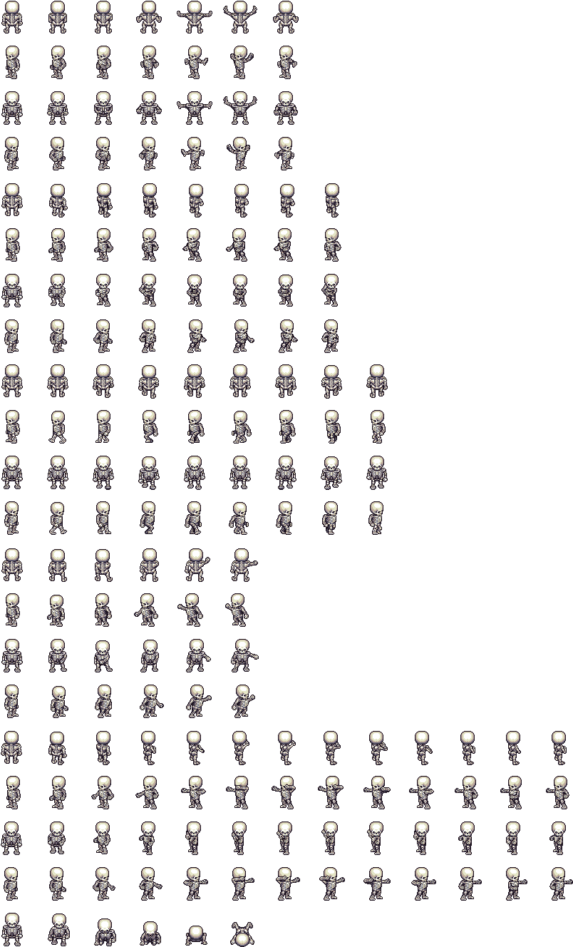 Download Skeleton - Skeleton Sprite Sheet PNG Image with No Background ...