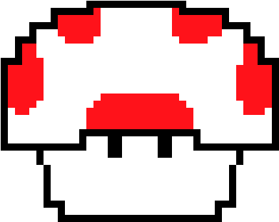 Super Mario Mushroom - Pixel Art - Free Transparent PNG Download - PNGkey