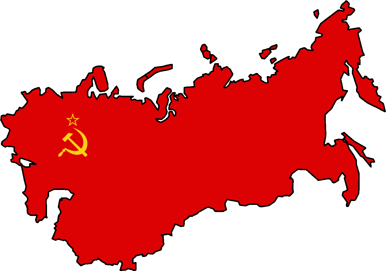 Flagmap Of Ussr - Soviet Union Flag Map - Free Transparent PNG Download ...