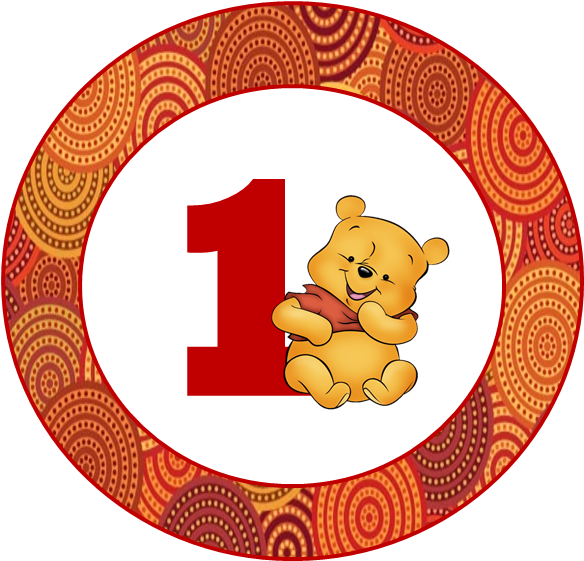 Download Toppers O Etiquetas - Winnie The Pooh Circle Png PNG Image ...