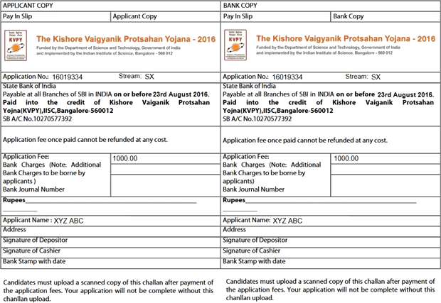 Download Sample Challan Copy For Kvpy - Challan PNG Image with No ...