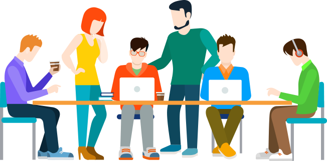 Download Coworking-illustration - Co Working Space Flyer PNG Image with ...