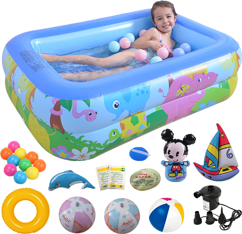 Baby Care Child Swimming Pool Rectangular Inflatable - 240v Uk Electric ...