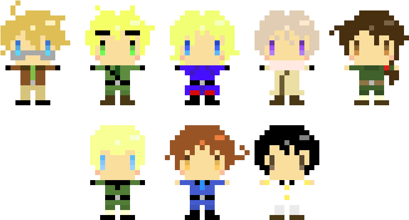Hetalia Pixel Chibi - Chibi Pixel - Free Transparent PNG Download - PNGkey