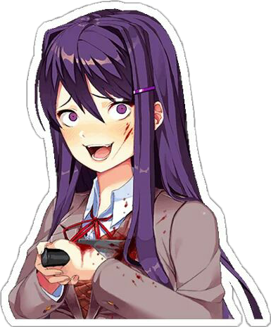 Doki Doki Literature Club Yuri Kills Herself - Free Transparent PNG ...