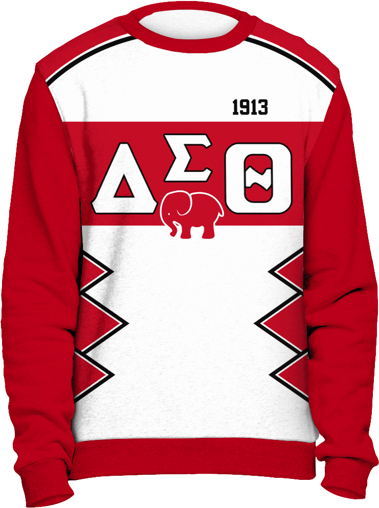 Download Delta Sigma Theta Initials And Year Red Sweatshirt - Delta ...