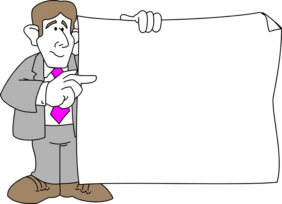 Blank Sign Board Png - Cartoon Man Holding Blank Sign - Free ...
