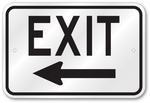 Download Exit Left Arrow Sign - Enter Signs PNG Image with No ...