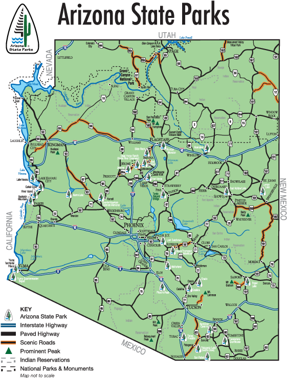 Arizona State Parks Map ARIZONA STATE PARKS & TRAILS