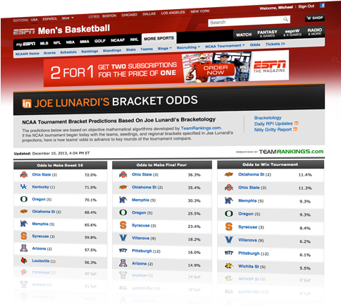 Download Espn - Jay Bilas 2018 Bracket PNG Image with No Background ...