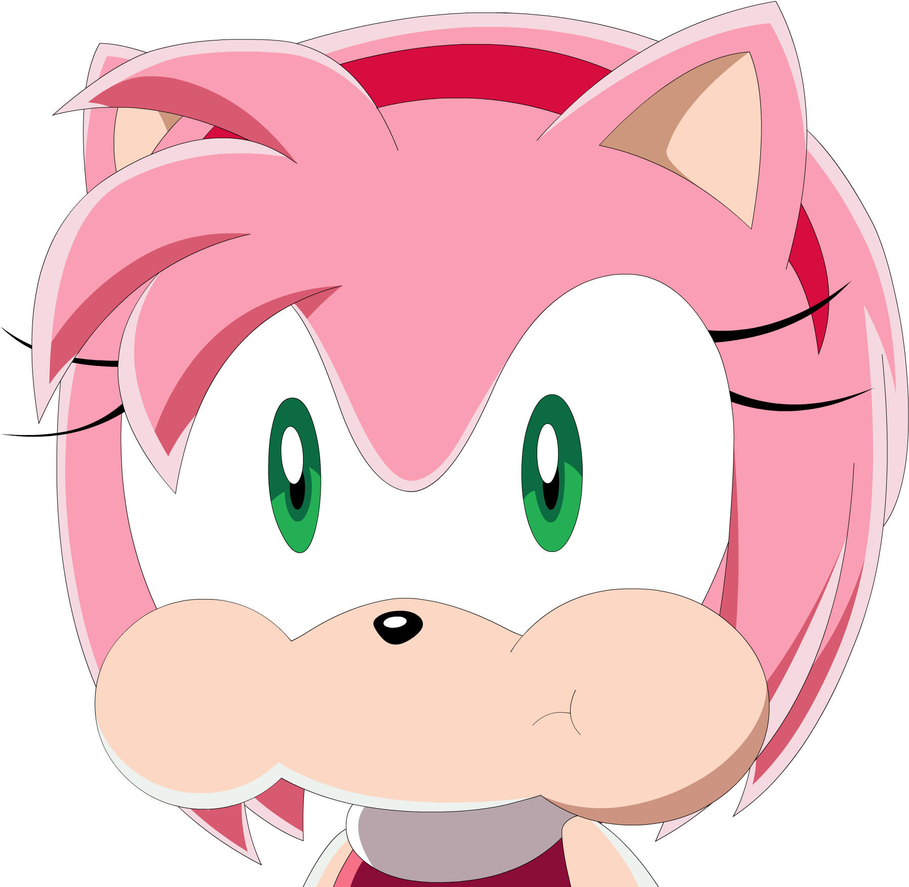 Download Amy Rose Puffy Cheeks PNG Image with No Background - PNGkey.com