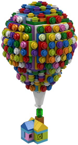 Download The Balloon House - Lego Hot Air Balloon PNG Image with No ...