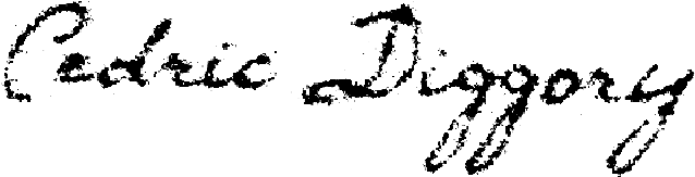 Download Cedric Diggory Firma - Cedric Diggory Signature PNG Image with ...