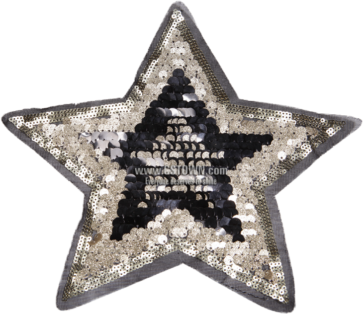 Download Fancy Golden Super Star Sequin Patch For Clothes - Purple Star Animation PNG Image with ...