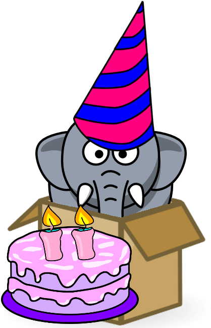 Download Blow Out Those Candles, Cause Hathix - Cartoon Elephant PNG ...