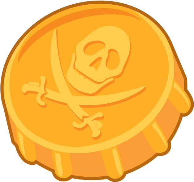 Coin Clipart Gold Doubloon - Pirate Gold Coin Png - Free Transparent ...