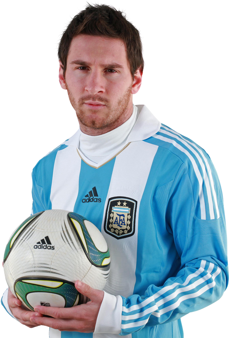 Lionel Messi Football Renders - Messi With Football Png - Free ...