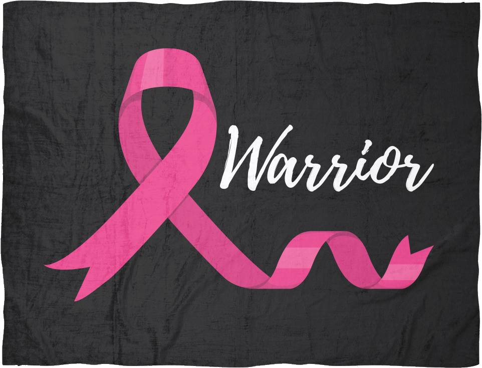 Download Warrior Pink Ribbon Fleece Blanket - Blanket PNG Image with No ...