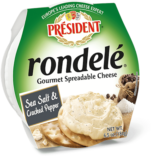 Download 6 - 5 Oz - President Rondele Cheese Spread, Garlic & Herbs PNG ...