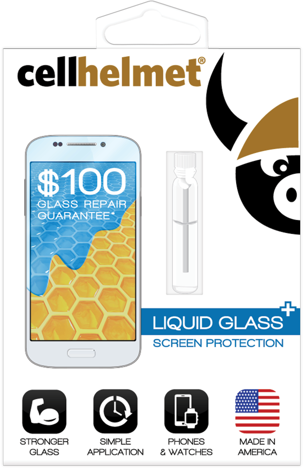 Download Iphone Screen Protection - Cell Helmet Liquid Glass PNG Image ...