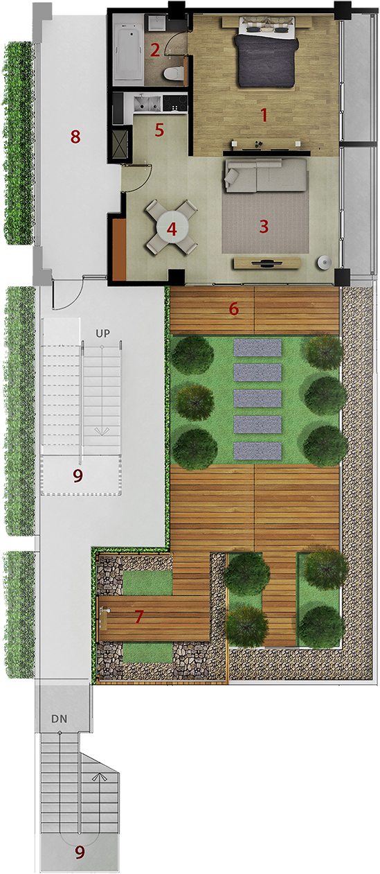 Download Denah Suite Room Rota Hotel - Floor Plan PNG Image with No ...