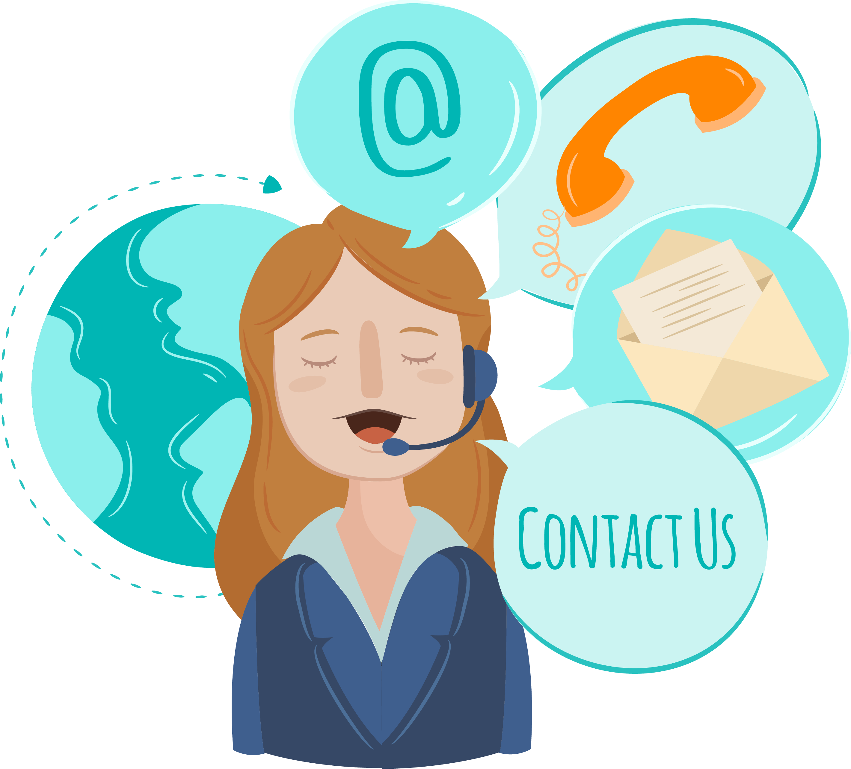 Download Contact-us - Contact Us Cartoon Png PNG Image with No ...
