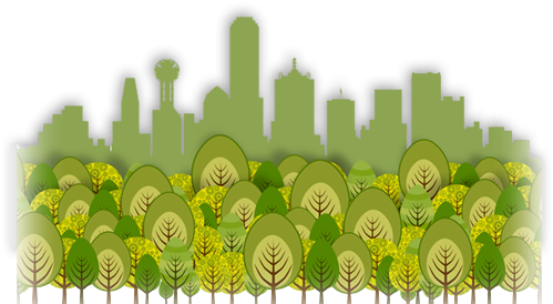 Download Green Skyline With Trees Small Feathered - Illustration PNG ...