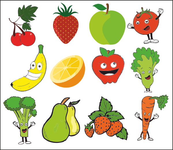 Download Examples Healthy Fruits And Vegetables Clipart - Free ...