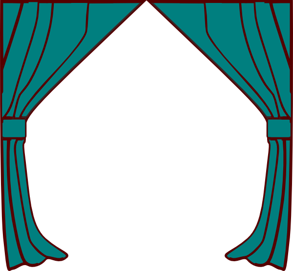 Download Curtains Clip Art At Clker - Window Curtains Clip Art PNG ...