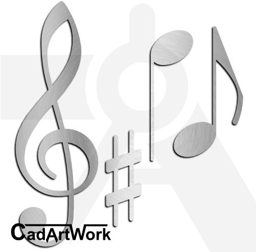 Download Music Notations Dxf Clip Art - Music PNG Image with No ...