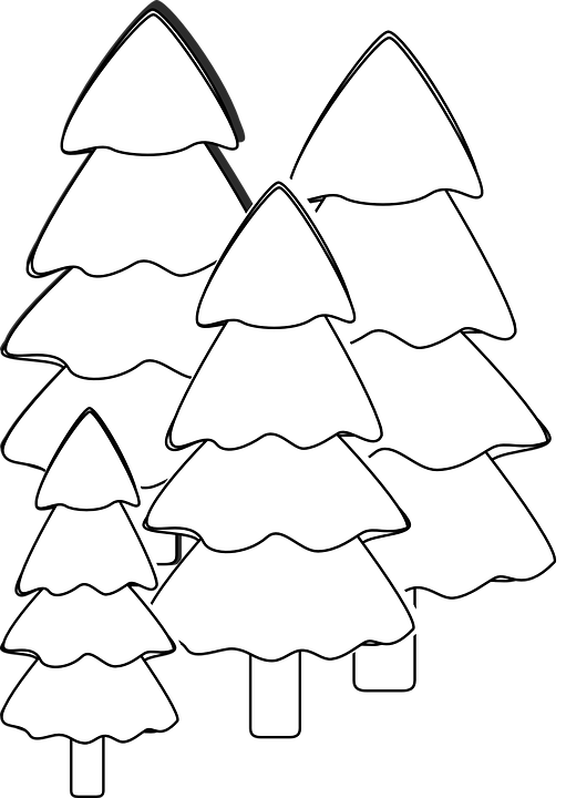 Tree Line Clipart - Outline Of Group Of Trees - Free Transparent PNG ...